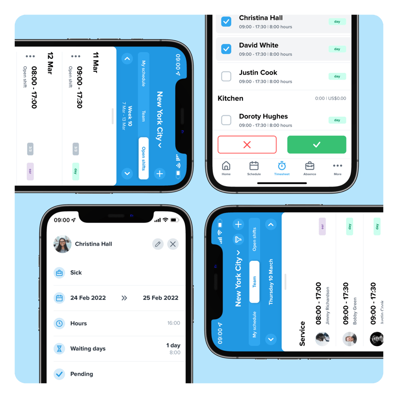Mobile app - Shiftbase